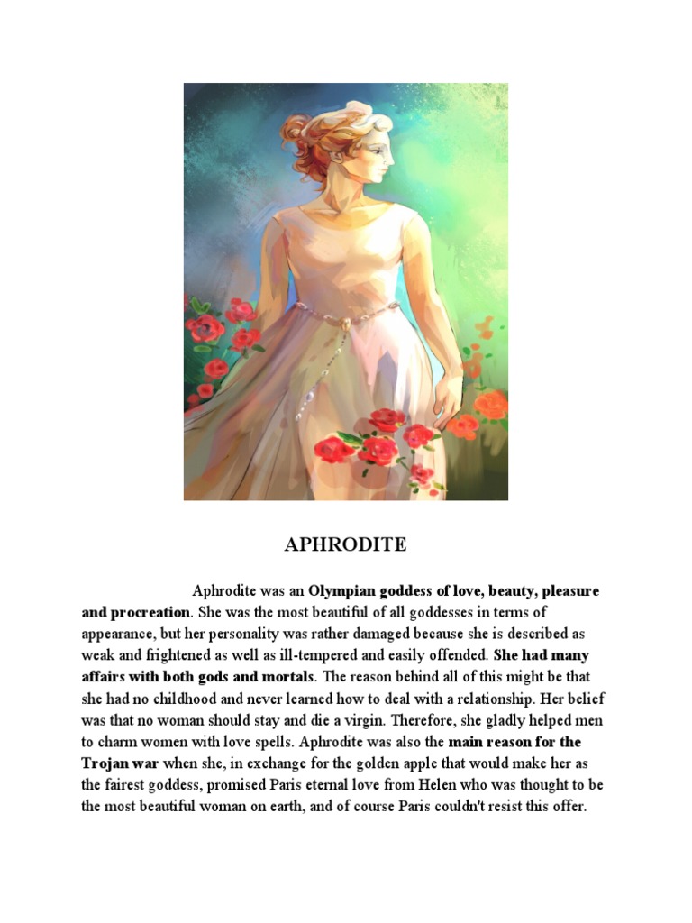 Book Report (Aphrodite) | PDF | Aphrodite | Trojan War