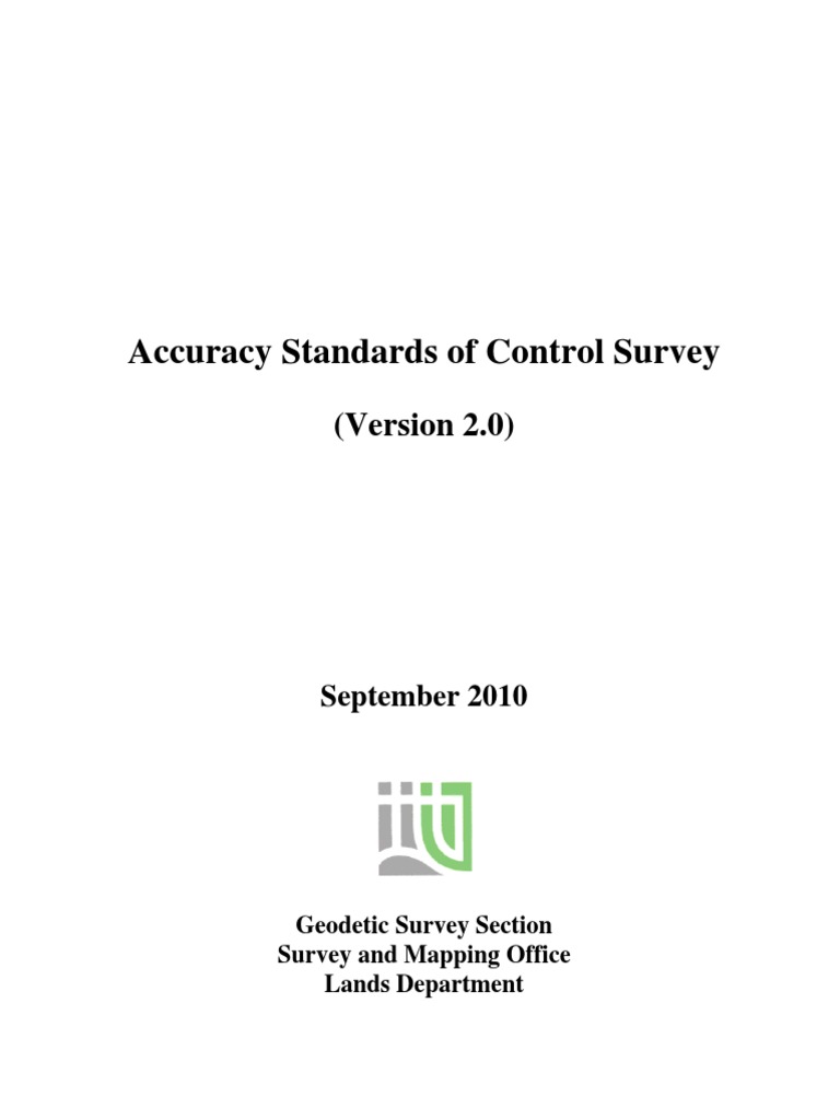 Accuracy Standards of Control Survey - Version 2.0 PDF | PDF ...