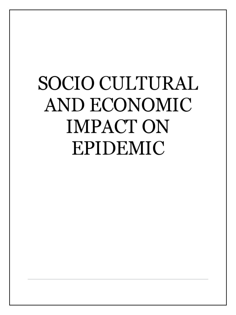 Socio Cultural and Economic Impact On Epidemic | PDF | Taiwan | China