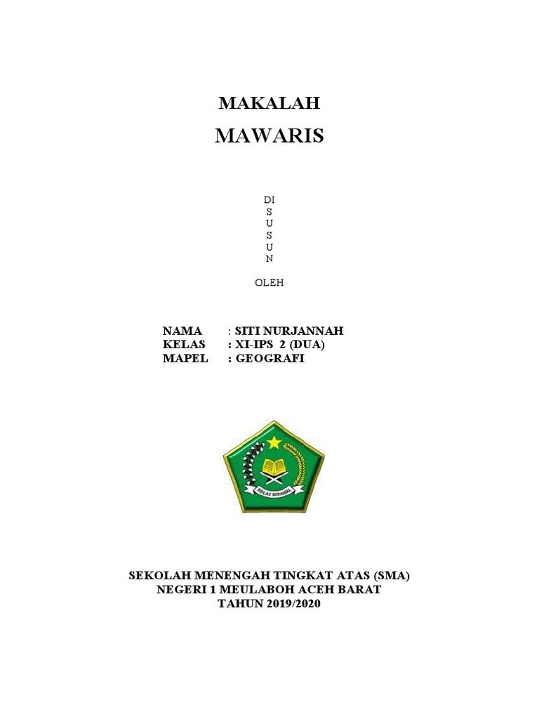 Cover Makalah Sma N 1 Meulaboh | PDF