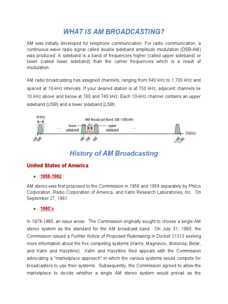 What Is Am Broadcasting?: United States of America | PDF ...
