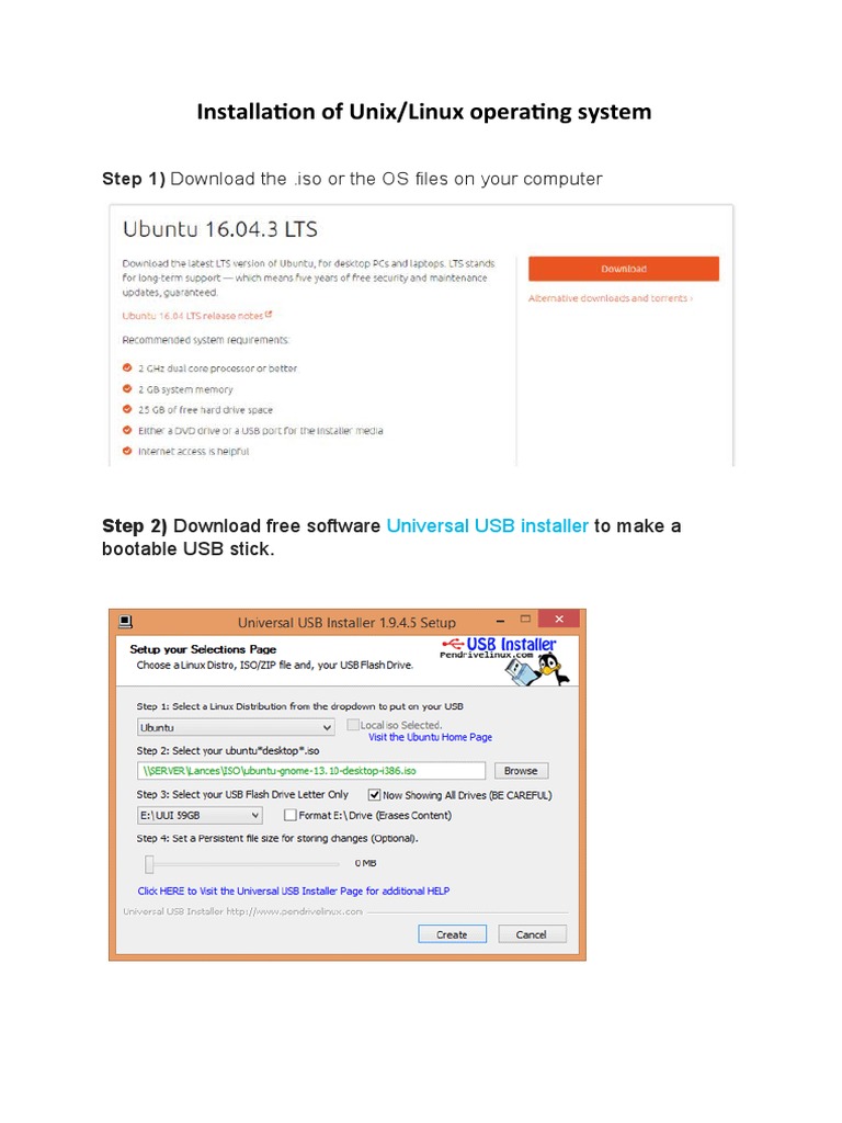 Installation of Unix/Linux Operating System: Step 1) Download The .Iso ...