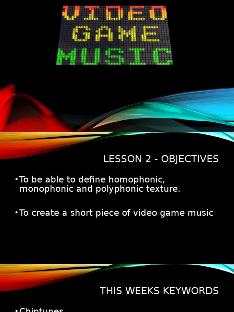 9 Video Game Music Lesson 2 | PDF | Composers | Musical Compositions