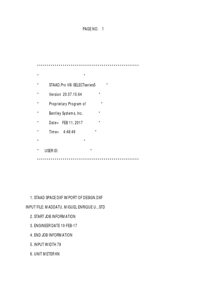 Staad Output | PDF | Computing | Computing And Information Technology