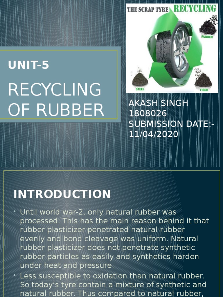 Recycling of Rubber | PDF | Natural Rubber | Cross Link