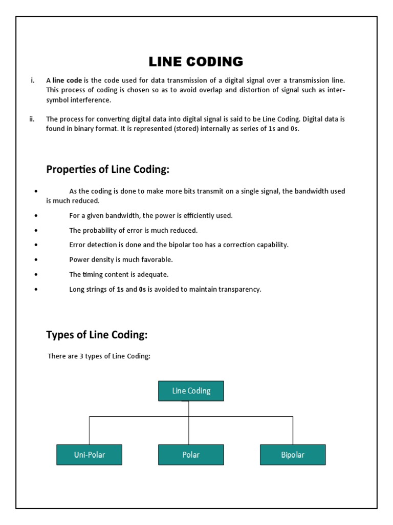 Line Coding and Block Coding | PDF | Code | Error Detection And Correction