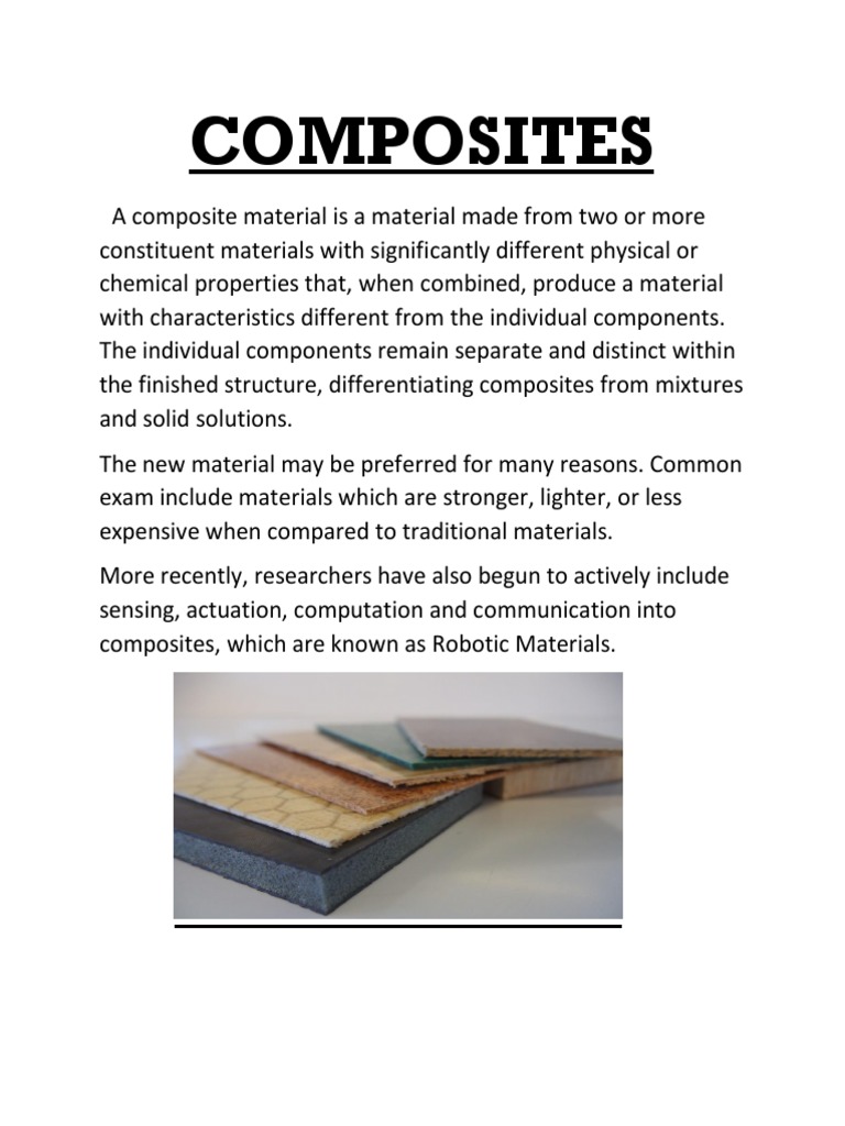 Basics of Composite Materials | PDF | Composite Material | Metals