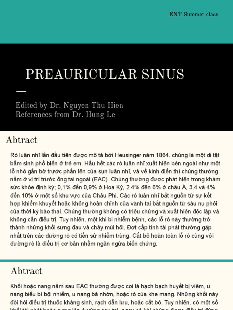 Preauricular Sinus | PDF