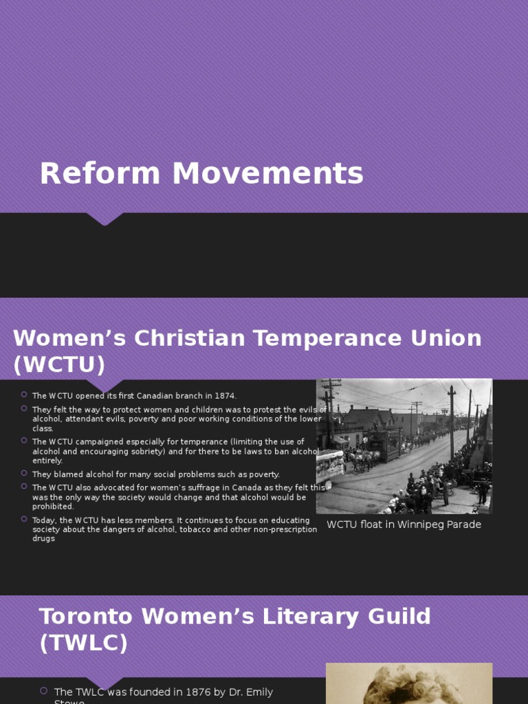 Reform Movements | PDF | Feminism | Gender Studies