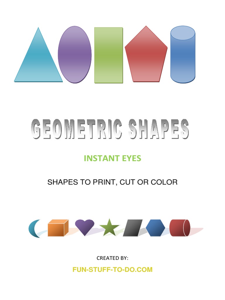 Instant Eyes: Shapes To Print, Cut or Color | PDF | Shape | Euclidean ...