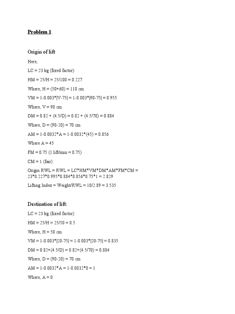 Origin of Lift: Problem 1 | PDF | Clinical Medicine | Diseases And Disorders