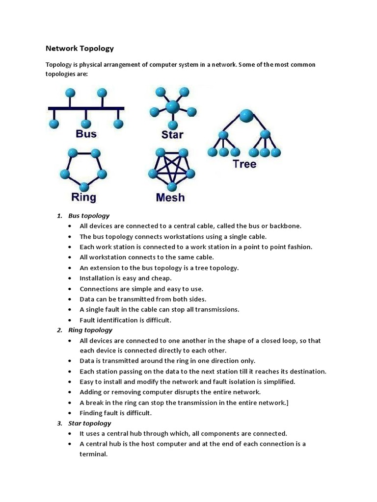 Network Topology | PDF | Network Topology | Data Transmission