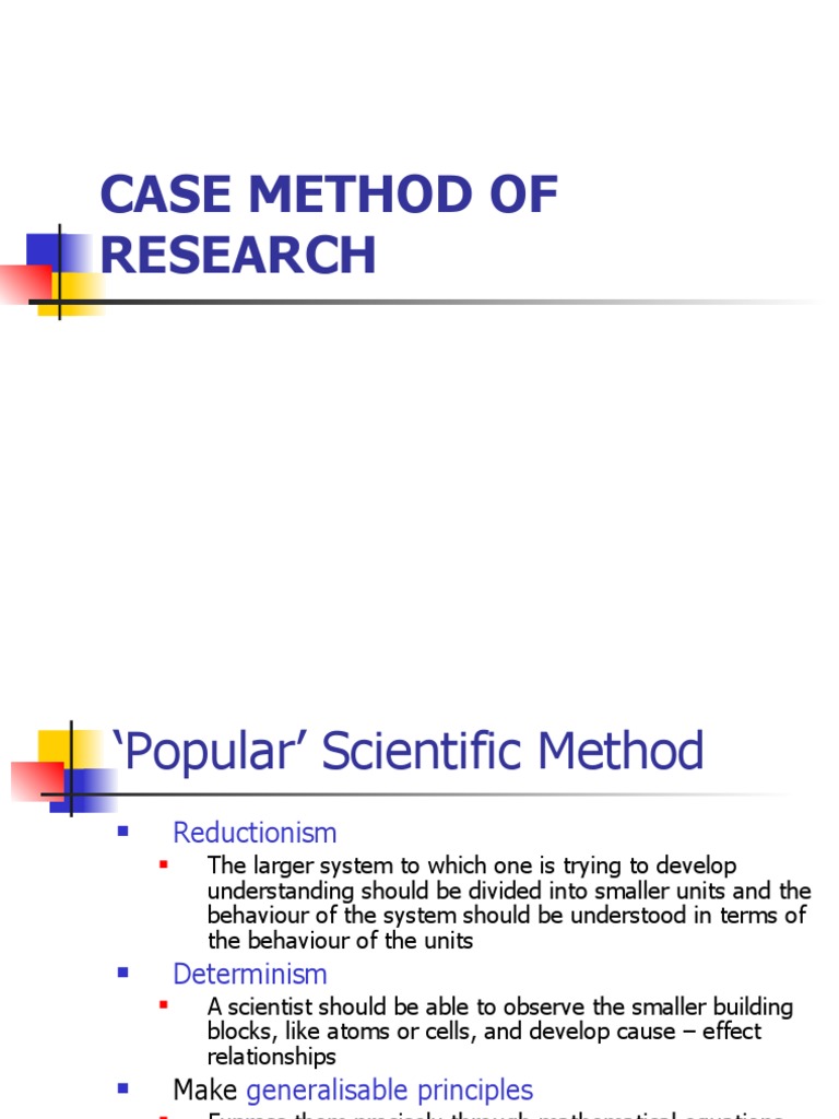 Case Method of Research | PDF