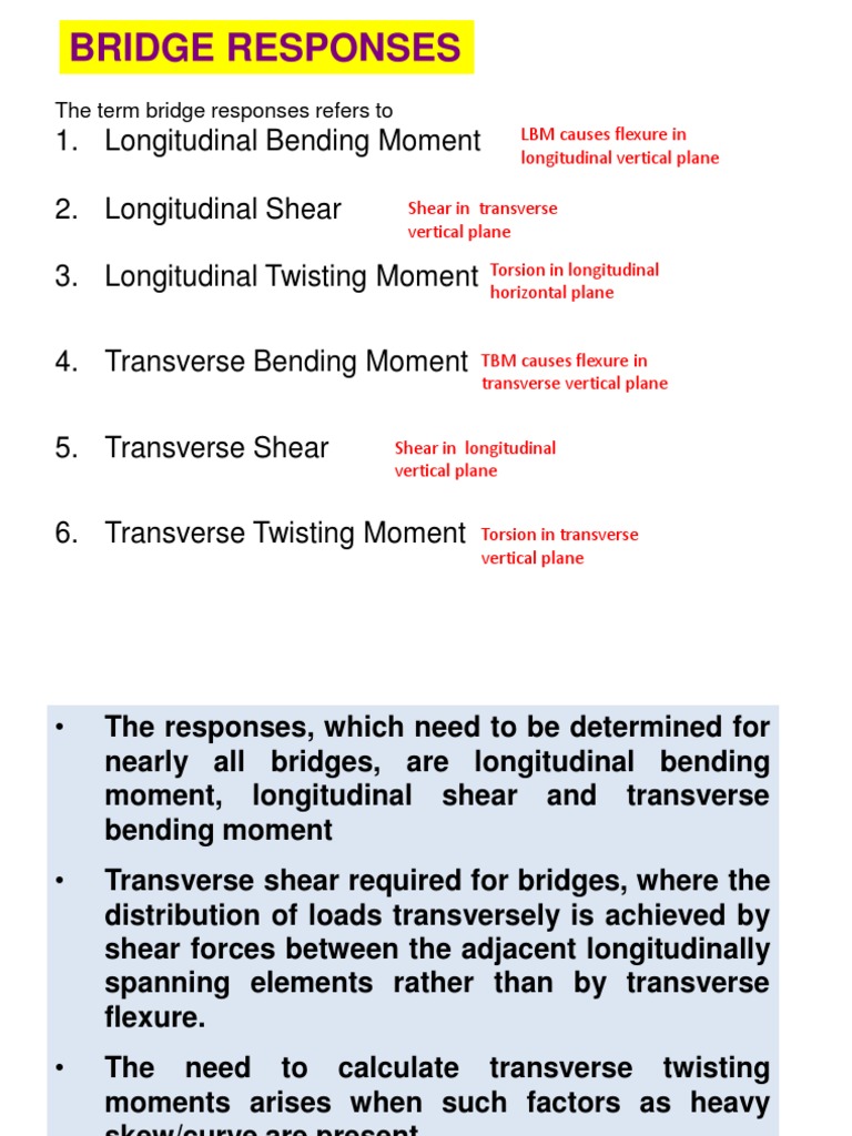 Bridge Responses PDF | PDF | Bending | Bridge