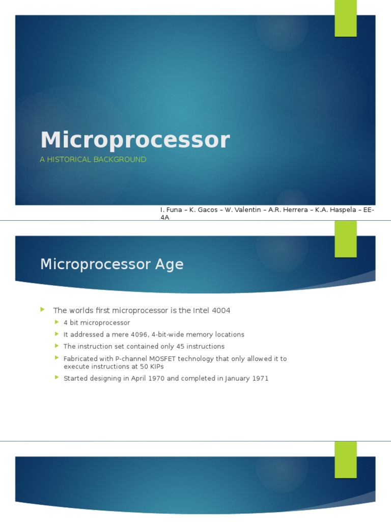 Microprocessor: A Historical Background | PDF | Cpu Cache | Central Processing Unit