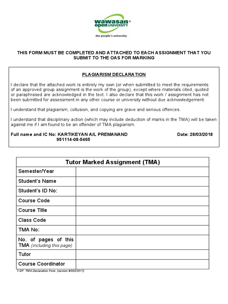 Tutor Marked Assignment (TMA) | Download Free PDF | Child Neglect ...