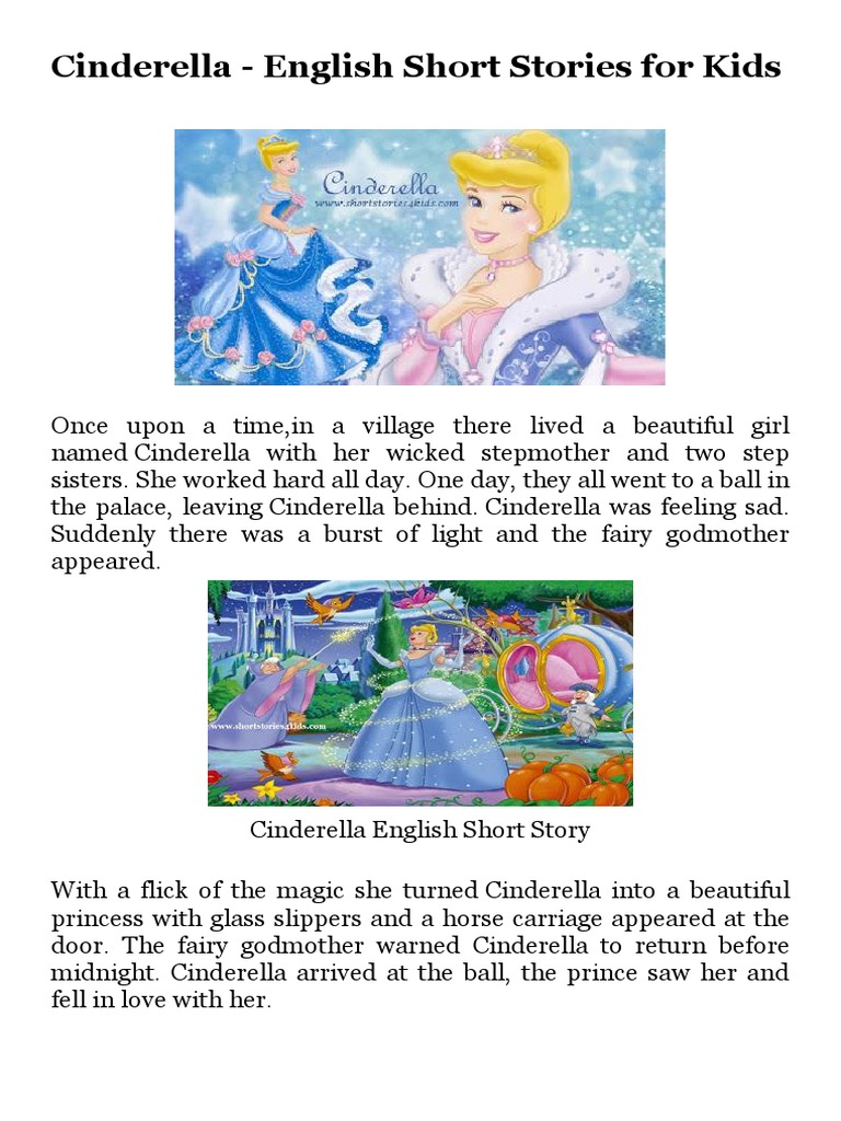 Cinderella: A Short Story for Kids | PDF | Classics