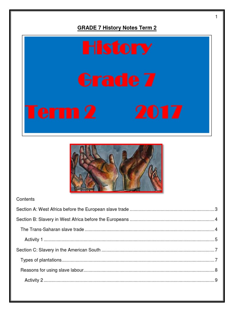 GRADE 7 History Notes Term 2 | PDF | Nat Turner | Atlantic Slave Trade
