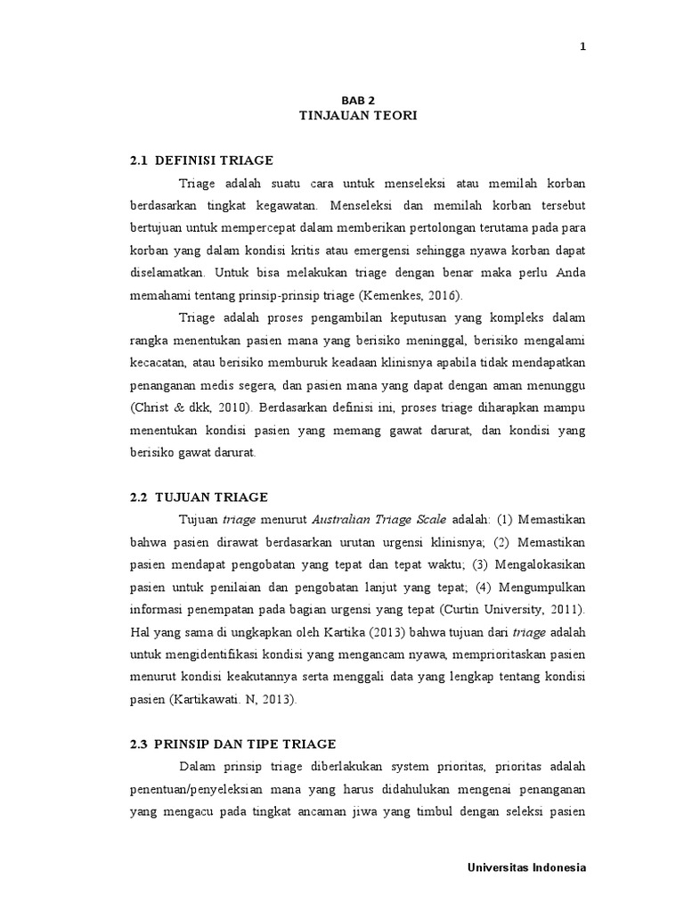 Bab 2 Triage (FIX BANGET) | PDF