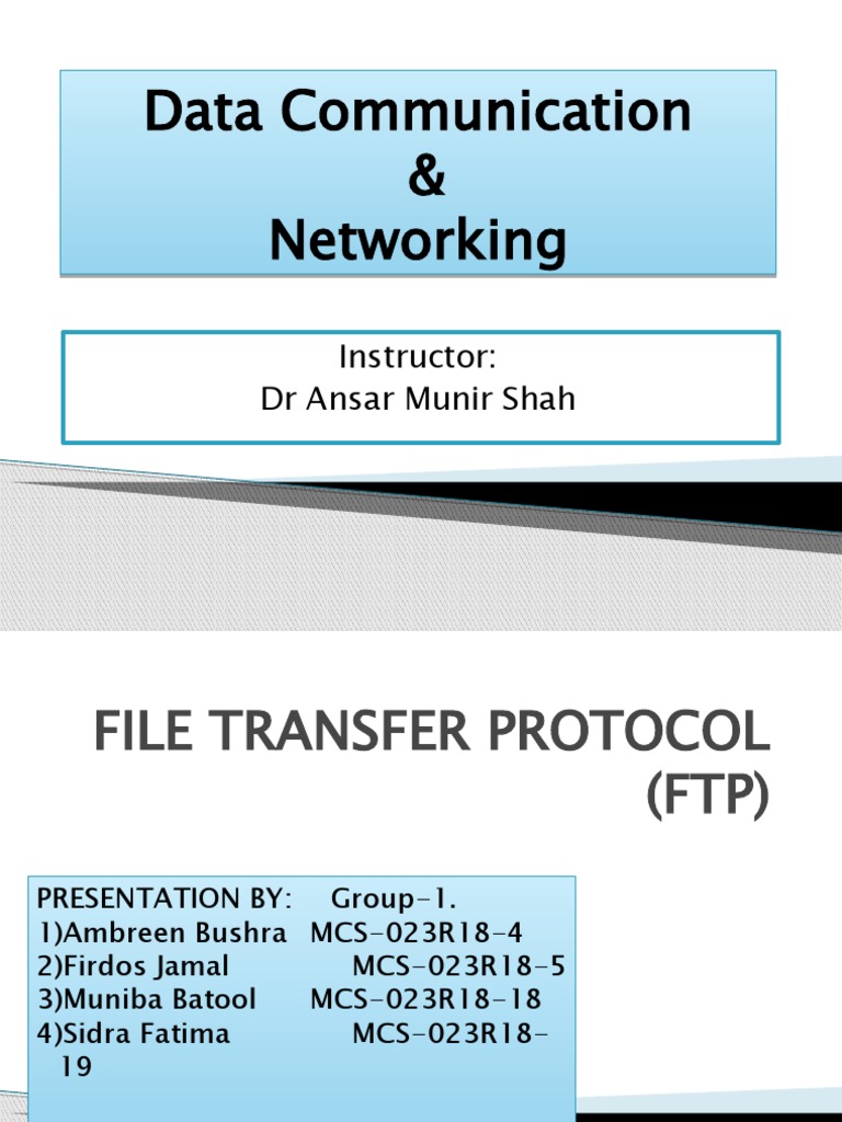 Data Communication & Networking Data Communication & Networking | PDF | File Transfer Protocol ...