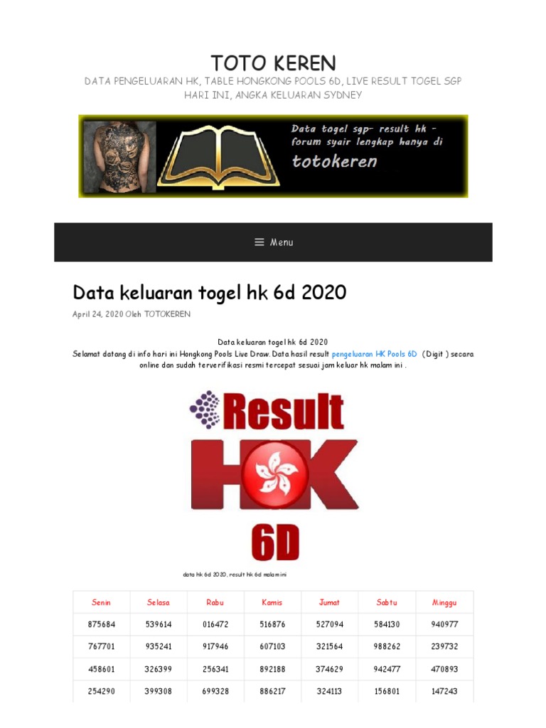 Data HK 6d 2020 | PDF | Komputer