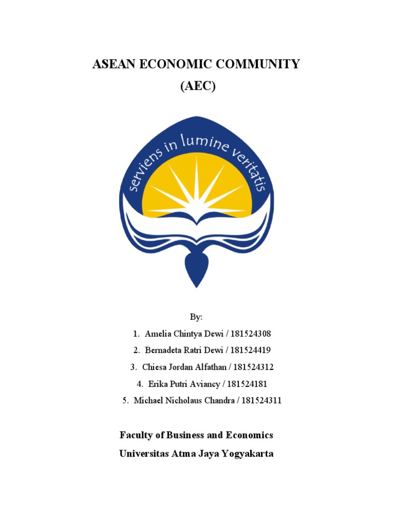 Four Pillars of ASEAN Economic Community | PDF | International Trade ...