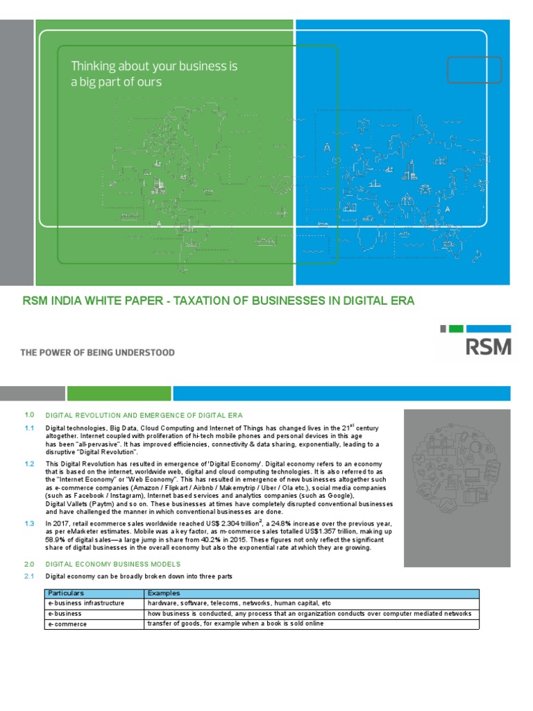 RSM India White Paper - Taxation of Businesses in Digital Era | PDF ...