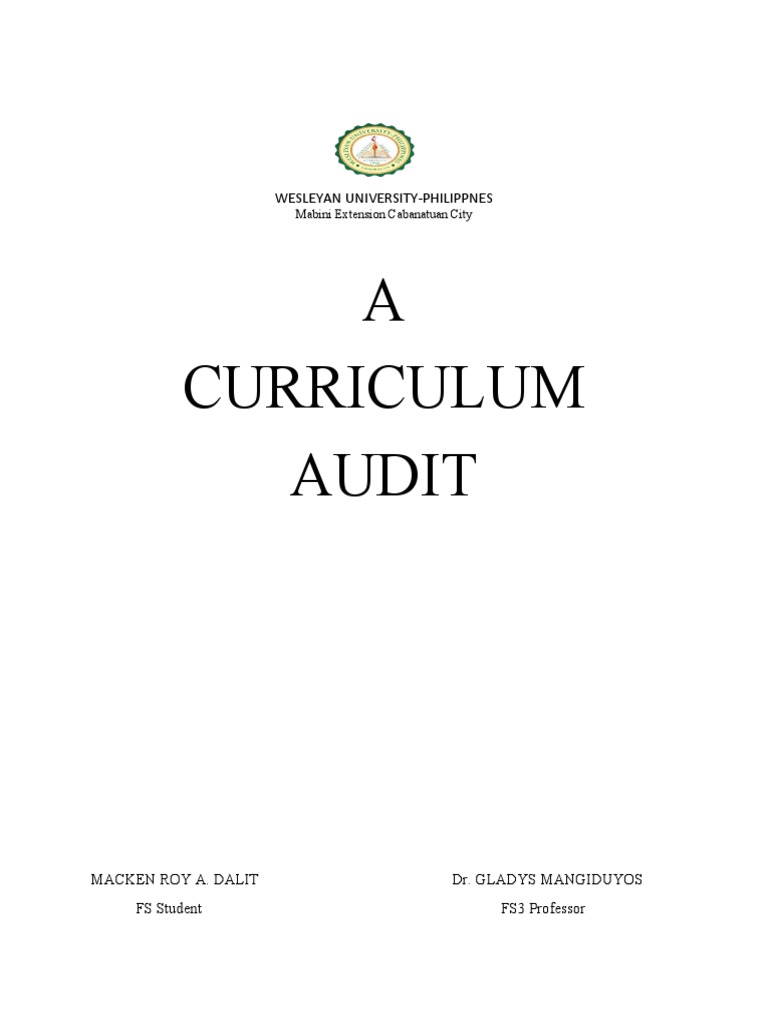 Curriculum Audit | PDF | Educational Assessment | Curriculum