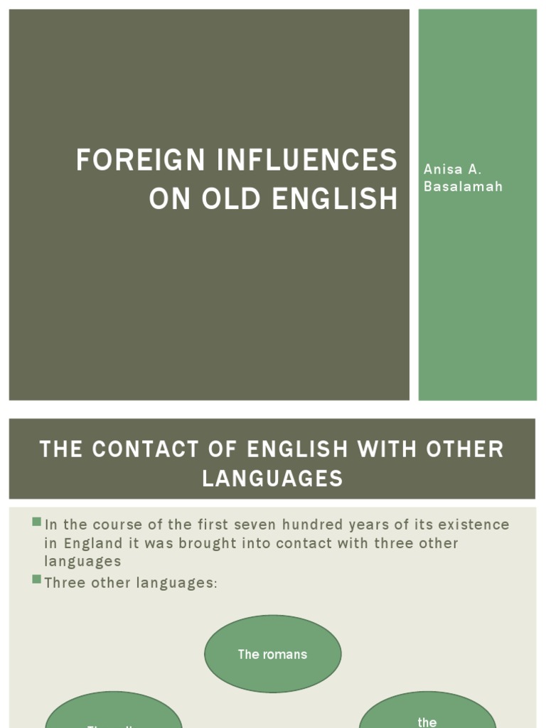 Foreign Influences On Old English | PDF