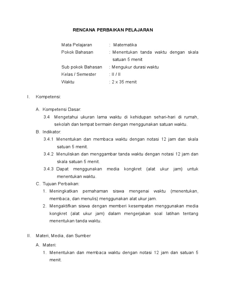 PTK Tugas 3 RPP Siklus 1 | PDF