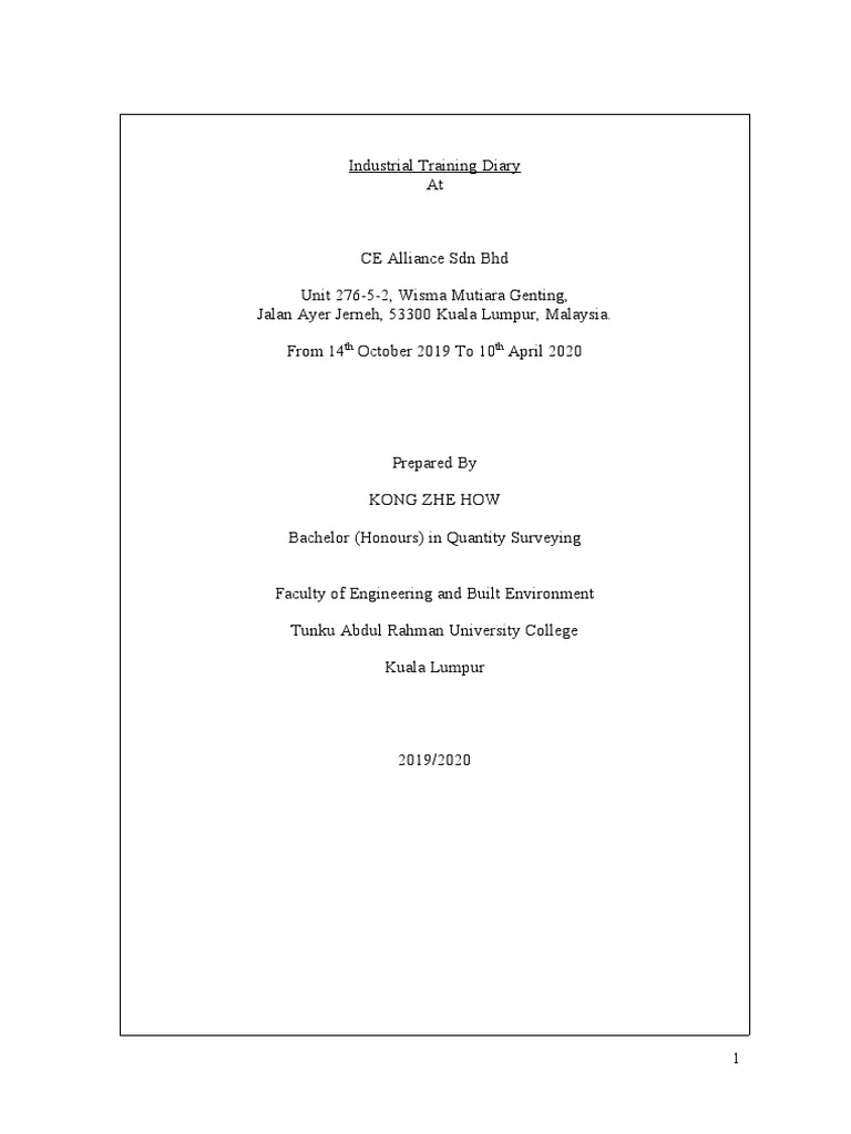 Group 7 - Kong Zhe How - 18WVR12802 (Report) | PDF | Surveying | Formula