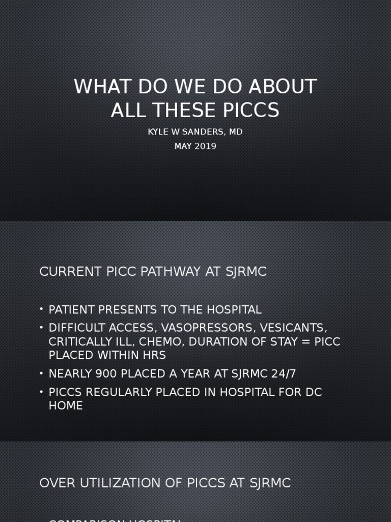 What To Do About All These PICCs | PDF | Intravenous Therapy | Chronic ...