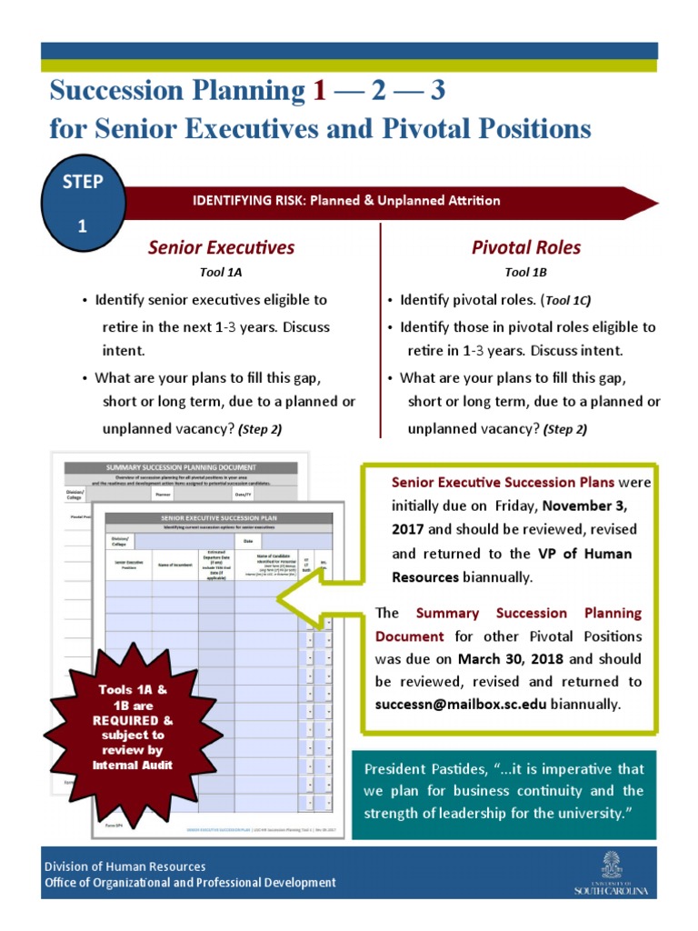 Succession Planning - 2 - 3 For Senior Executives and Pivotal Positions ...