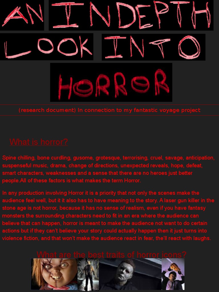 An in Depth Look Into Horror | PDF | Horror Films