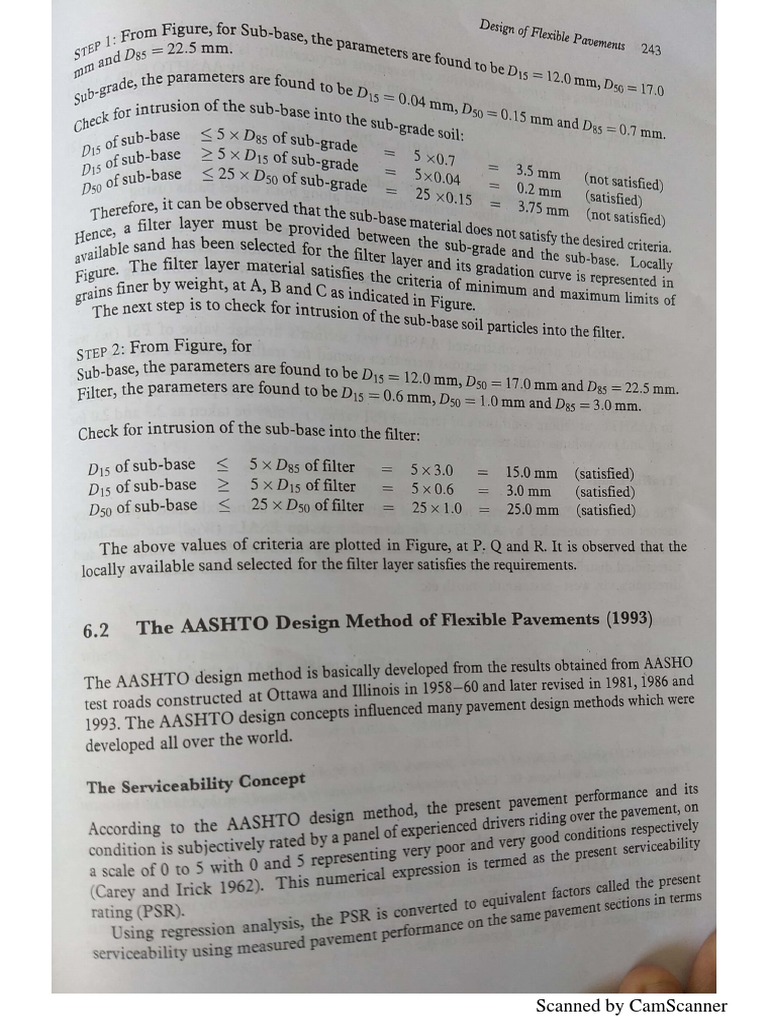 Aashto Design Method of Flexible Pavement | PDF