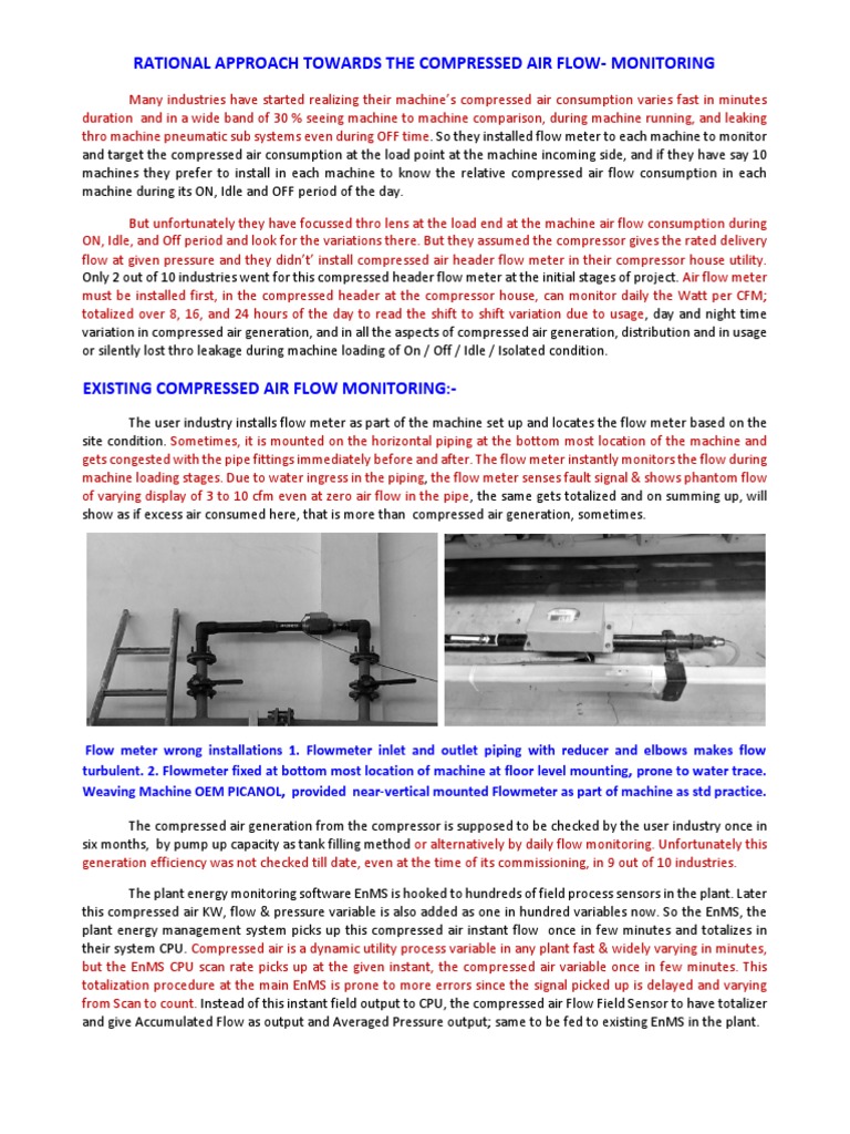 Compressed Air Monitoring | PDF | Flow Measurement | Fluid Dynamics