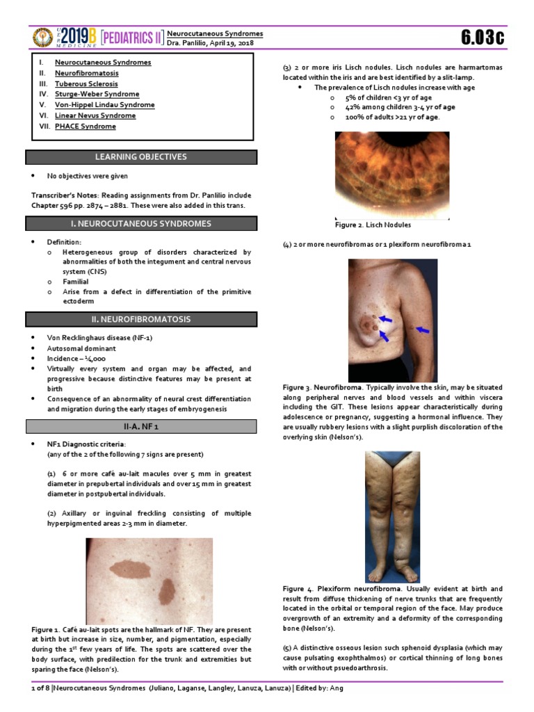 Neurocutaneous Syndromes | PDF | Nervous System | Medicine