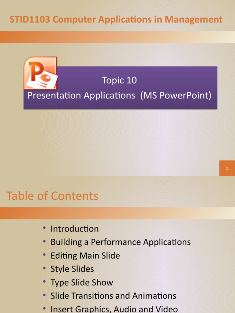 Topic 10 Presentation (Powerpoint) | PDF | Microsoft Power Point ...