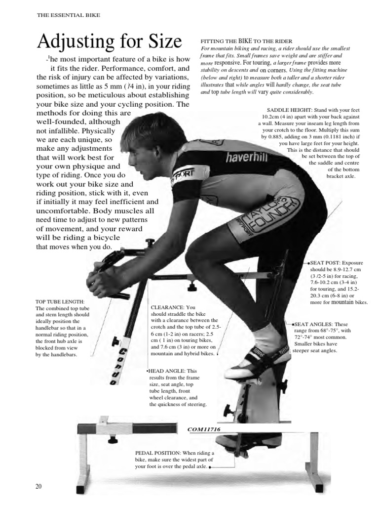 Bicycle Fitting Sizing & Comfort | PDF | Human Powered Vehicles ...