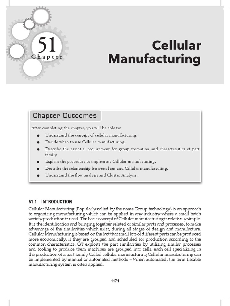CHP - 51 - Cellular Manufacturing PDF | PDF | Economic Sectors | Business