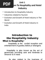 Introduction To Tourism Hospitality Industry | PDF | Tourism | Hotel