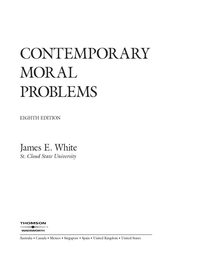 Contemporary Moral Problems PDF Utilitarianism Social Contract