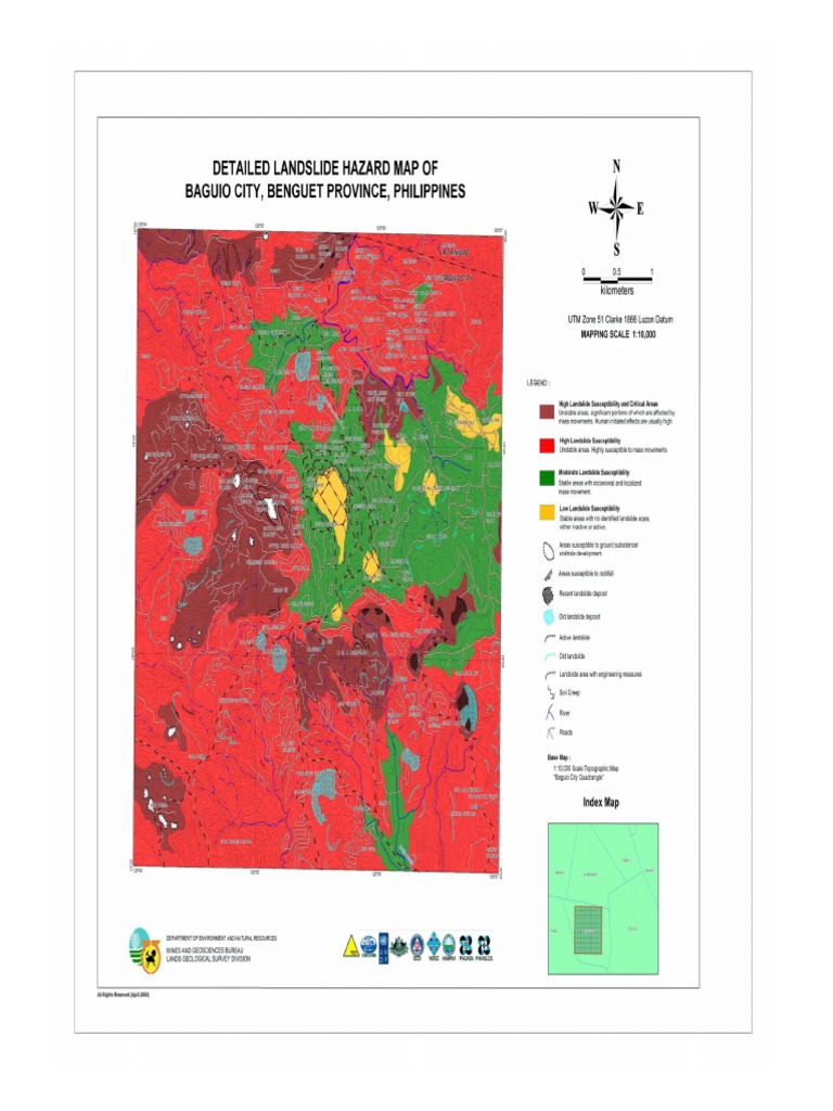 Detailed Landslide Hazard Map of Benguet Province | PDF