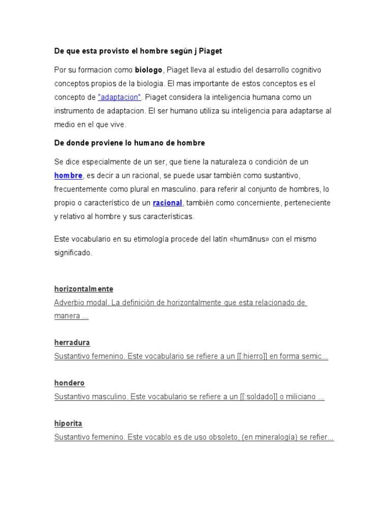 Significado de "provisto" en el hombre | PDF