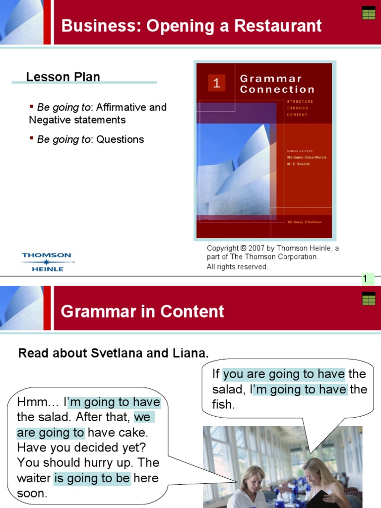 Business: Opening A Restaurant: Lesson Plan | PDF | Plural ...