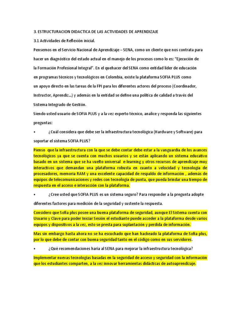 Foro de Reflexión Inicial Guía No. 1 | PDF | Usuario (informática) | Aprendizaje