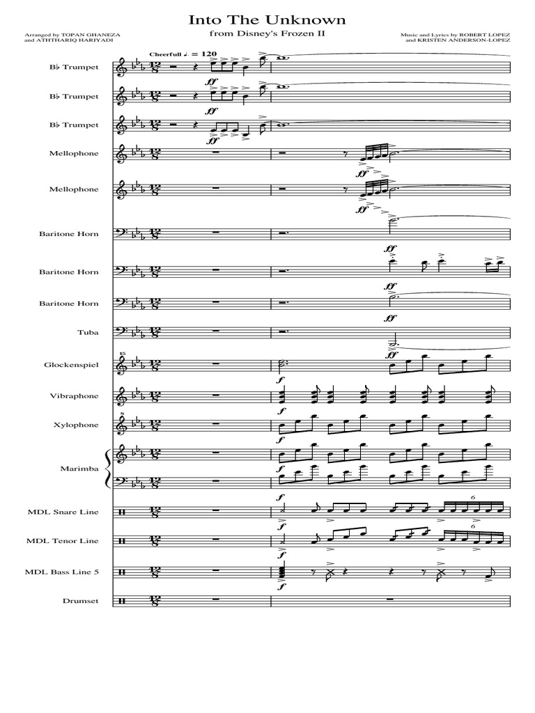Frozen II "Into The Unknown" Arrangement | PDF | Organology ...