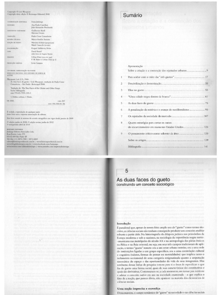 Wacquant Loic - As Duas Faces Do Gueto PDF | PDF