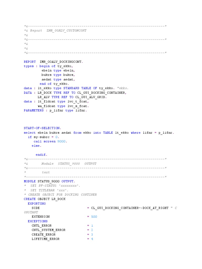 Types Begin of Type Type Type End of Data Type Standard Table of Data ...