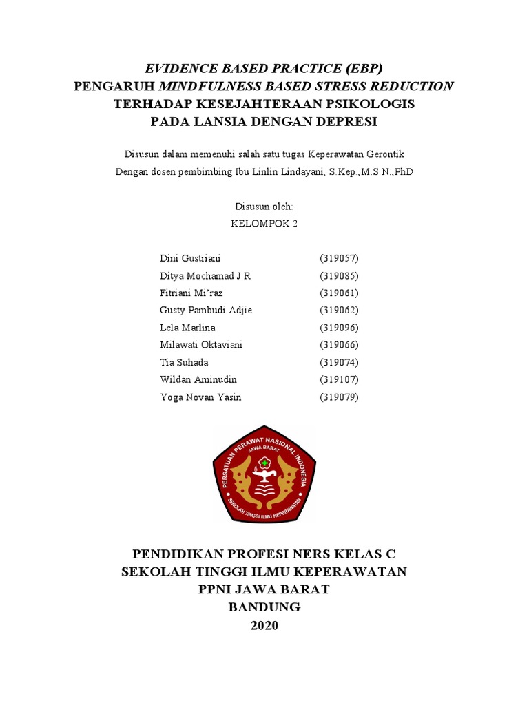 Laporan Manuskrip EBP Gerontik Kelompok 2 | PDF